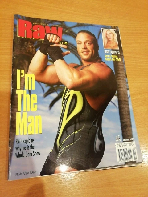 WWF WWE RAW Magazine OCTOBER 2001 Rob Van Dam RVD + Poster £12.99 ...