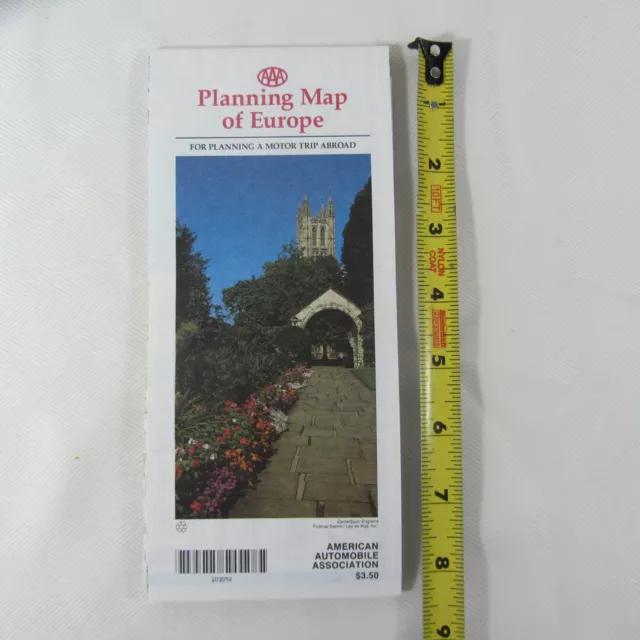 1994 PLANNING MAP of Europe American Automobile Association (AAA) $13. ...