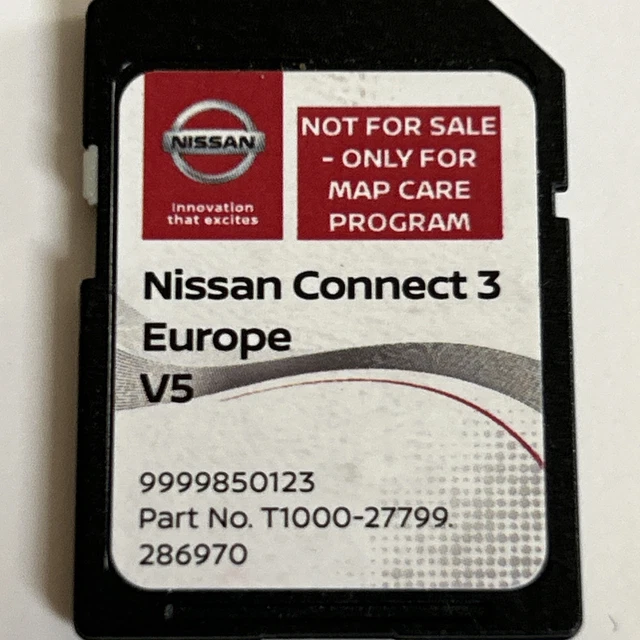 NEW GENUINE NISSAN Sat Nav Maps Europe Sd Card Connect 3 V5 2020-2021 ...