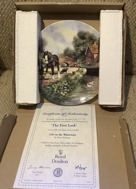 ROYAL DOULTON LIFE On The Waterway “The 1st Lock” Terry Harrison ...