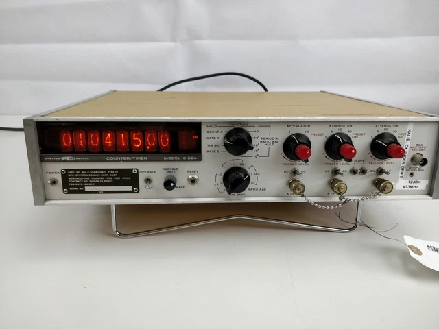 SYSTRON DONNER 6150A Electronic Counter with Nixie tubes 0-500MHz EUR ...
