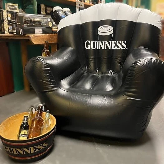 RARE GUINNESS INFLATABLE Chair. BNWOT In Box Gr8 Gift Ultimate ...