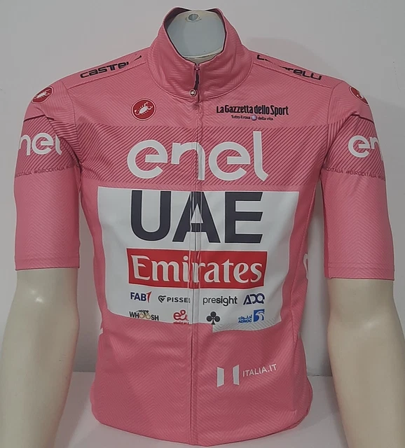 MAGLIA ROSA CASTELLI Giro D'italia 2024 Pogacar UAE Tour Vuelta Worn M ...