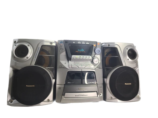 PANASONIC SA-AK33 STEREO System 5 CD Changer Cassette deck AM/FM Radio EUR 114,24 - PicClick FR