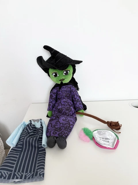 WICKED FOR GOOD Doll Elphaba Aldi Exclusive Plush Changeable Outfits ...