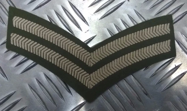 GENUINE BRITISH ARMY Greatcoat Corporal Rank Stripes Chevrons Patches ...