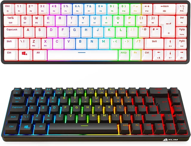 KLIM SHIFT WIRELESS Mechanical Keyboard 60% + Hotswap, RGB, Extra 69 ...