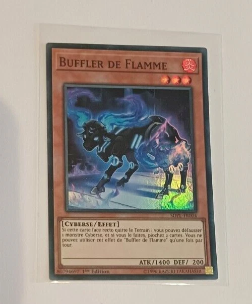 CARTE CARD YU-GI-OH ! BUFFLER DE FLAMME SDPL-FR004 Super Rare 1ère ...