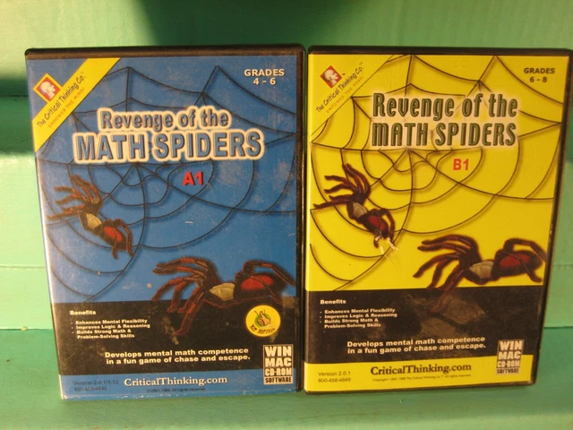 REVENGE OF THE Math Spiders A1 Grade 4-6 & B1 Grade 6-8 PC Educational ...