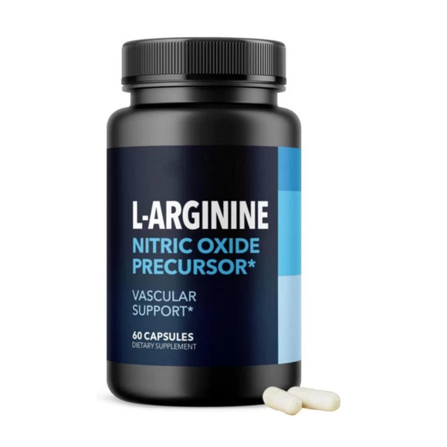 L-ARGININE NITRIC OXIDE Precursor 60 Compound Capsules Vascular Support ...