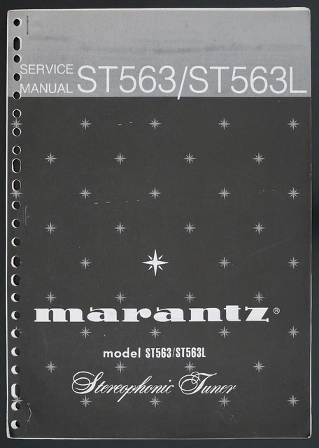 SINTONIZZATORE STEREO ORIGINALE Marantz ST563 ST563L - manuale di servizio/diagramma/elenco ...
