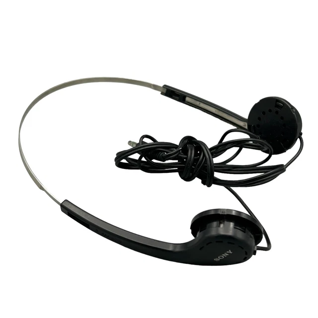 VINTAGE SONY MDR-006 Walkman Discman Stereo Metal Headphones No Foam ...