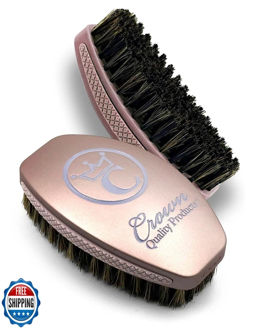 NEW CHAMPAGNE ROSE MEDIUM-SOFT 360 Wave 2.0, Boar Bristle Hairbru £38. ...