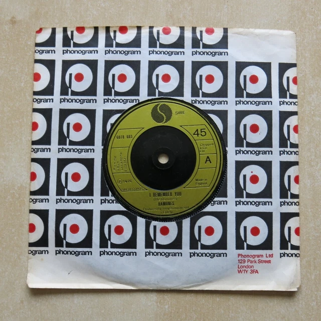 RAMONES I REMEMBER You / California Sun / I Don't Wanna UK 7" Sire ...