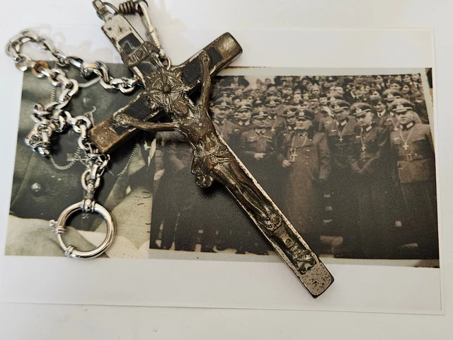 WWII WW2 GERMAN Army Wehrmacht Officer Pectoral Cross Skull Pendant ...