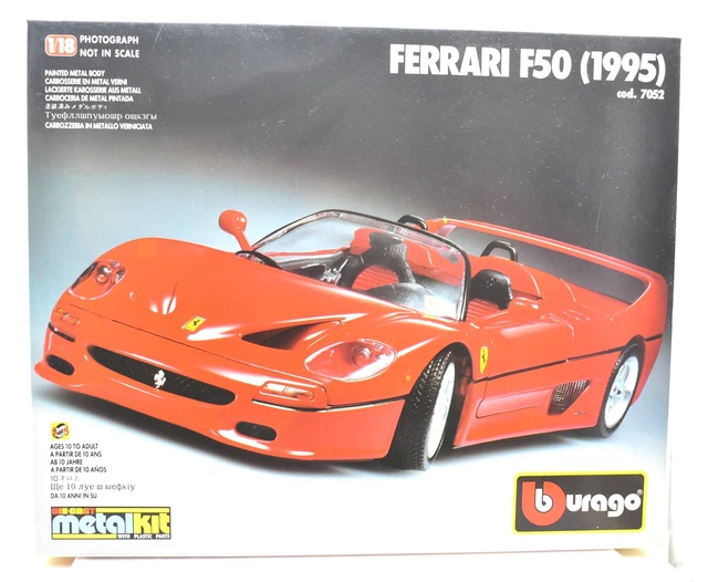 MODELLINO AUTO SCALA 1:18 Ferrari F50 model kit di montaggio da montare ...