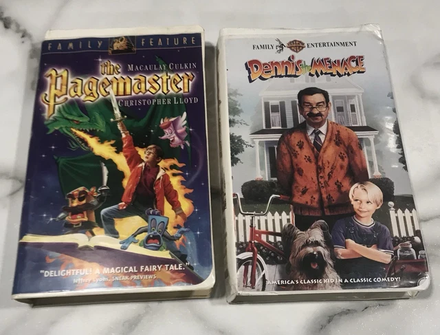 THE PAGEMASTER & Dennis The Menace VHS Bundle Macaulay Culkin ...