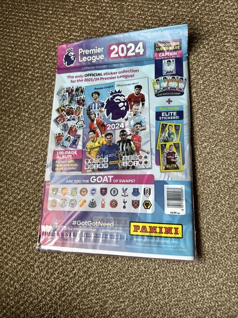 PREMIER LEAGUE 2024 Panini Sticker Collection Starter Pack Album ...