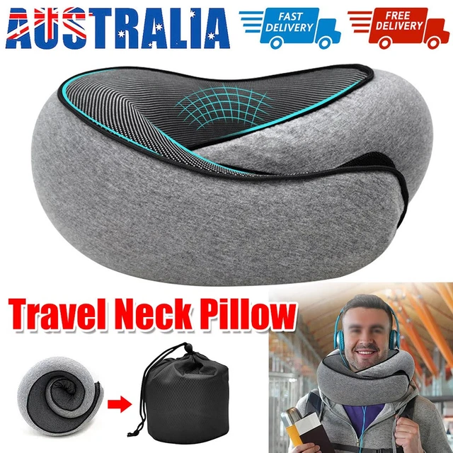 TRAVEL PILLOW SAFETY Neck Support Breathable Soft U Shaped Memory Foam ...