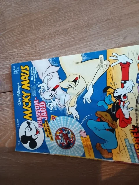 DISNEY MICKEY MOUSE Fantôme Chasse Magazine N°6 1988 Aventure EUR 6,95 ...