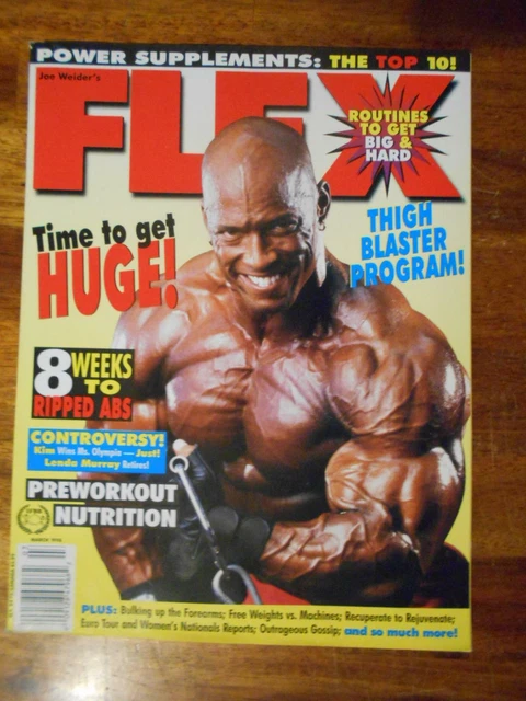 FLEX BODYBUILDING MUSCLE magazine SHAWN RAY/Kim Chizevsky poster 3-98 £ ...