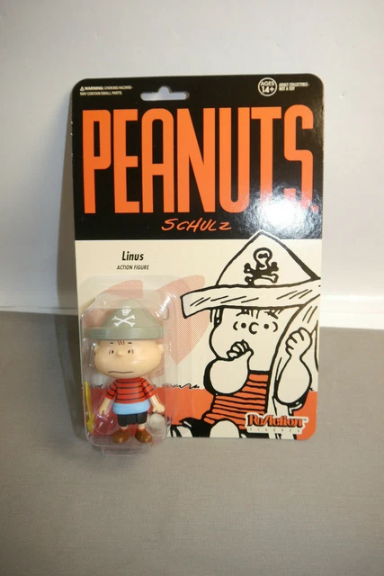 PEANUTS REACTION PJ Linus Figurine D'Action 10 CM Super7 Kae EUR 27,42 ...