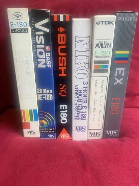 6 USED BLANK VHS videotapes RARE : Recordings On Tapes Great For ...