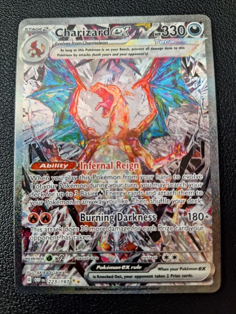 CHARIZARD EX SPECIAL Illustration Rare Obsidian Flames 223/197 Pokemon ...