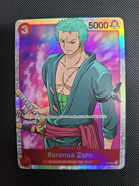 ONE PIECE CARD Game TCG! Roronoa Zoro OP01-025 SR - Set 1 Romance Dawn ...
