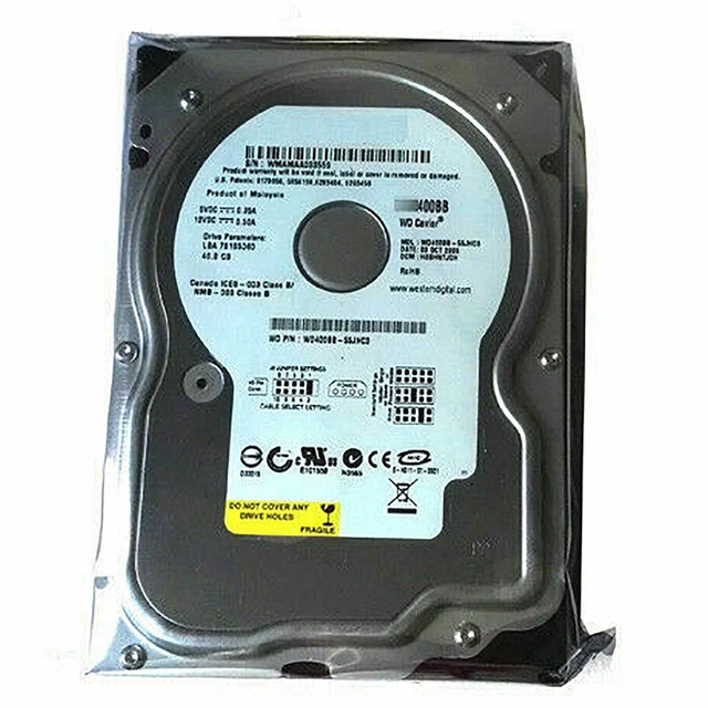 DISQUE DUR HDD Ide Pata 3,5 " 40GB Western Digital WD400BB Ordinateur ...