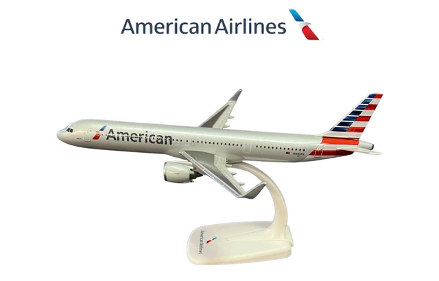 AMERICAN AIRLINES A321 NEO AIRBUS Push Fit Aircraft Model 1/200 Scale ...