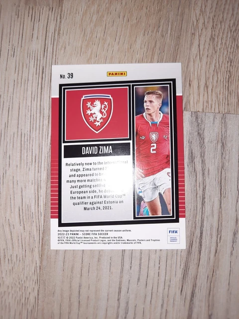 PANINI FIFA SCORE Soccer 22/23 Orange Laser /35 Card David Zima RC ...