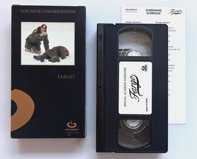 FARGO PROMO VHS movie 1996 FYC Academy screener Coen Brothers RARE £17. ...