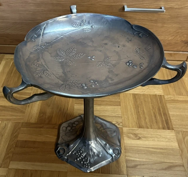 TAFELAUFSATZ SCHALE JUGENDSTIL Zinn BG Imperial EUR 80,00 - PicClick DE