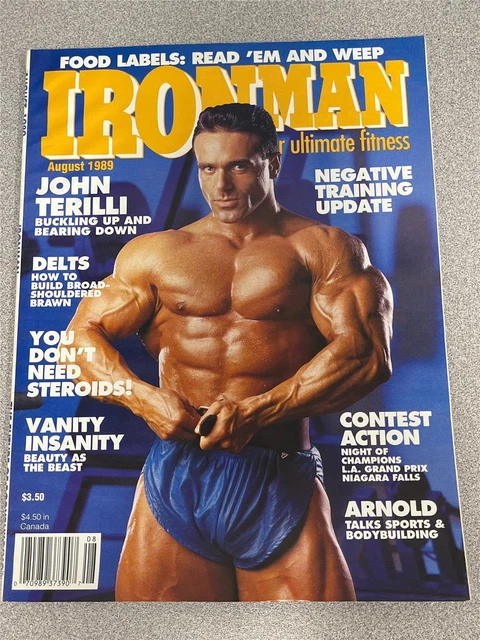 IRONMAN BODYBUILDING MUSCLE fitness magazine JOHN TERILLI 8-89 $12.99 ...