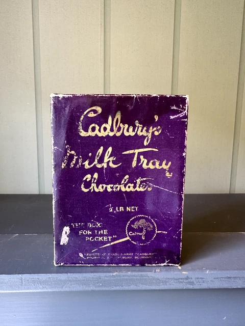 VINTAGE CADBURY'S MILK Tray Chocolates Box 10cm (w) x 13.2 cm (l) x 4 ...