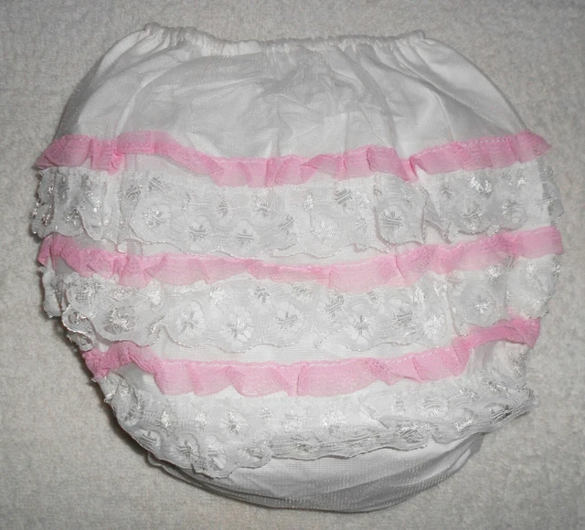 VINTAGE FRILLY PLASTIC Baby Pants (Large) £12.59 - PicClick UK
