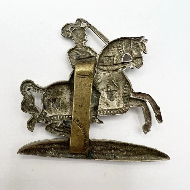 GENUINE FIFE & Forfar Yeomanry Cap Badge Gaunt Arched Maker Mark $77.46 ...