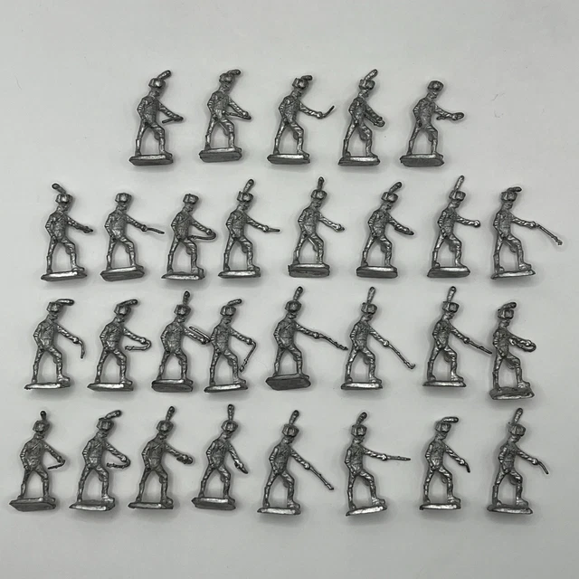 RARE VINTAGE NAPOLEONIC Soldier With Port Fire War Military Metal Model ...