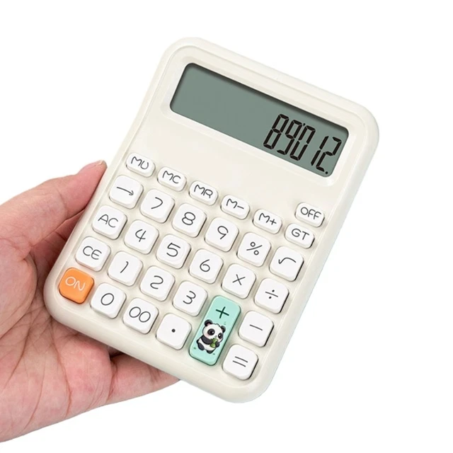 MECHANICAL CALCULATOR 12 Digit with Big Button Calculator Large LCD ...
