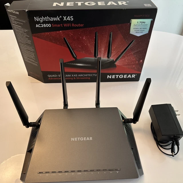 NETGEAR NIGHTHAWK X4S AC2600 Smart Wifi Router R7800 - Great Condition ...