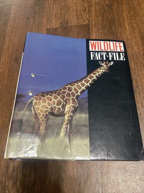 VINTAGE 90S WILDLIFE Fact-File Binder Groups 1 - 11, Animal ID 200 ...