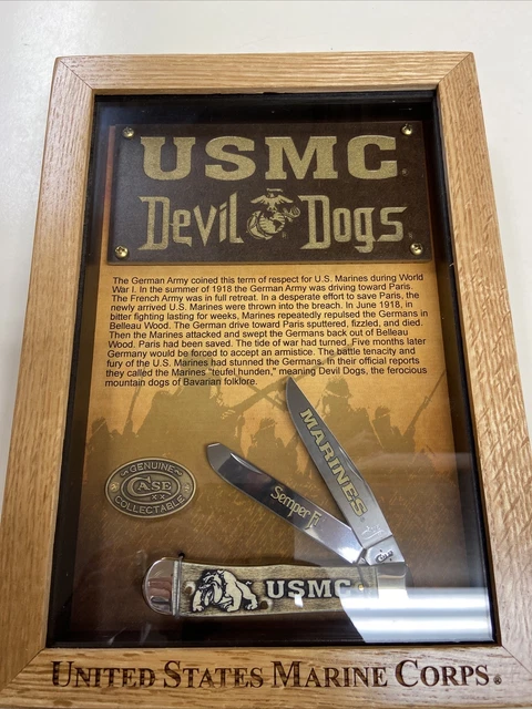 CASE XX #13185 Usmc Devil Dogs Commemorative Trapper Nat Bone Ss #15 Of ...