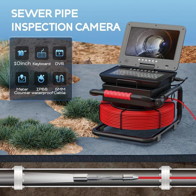 17MM DRAIN INDUSTRIAL Endoscope IP68 Meter Counter Sewer Pipe ...