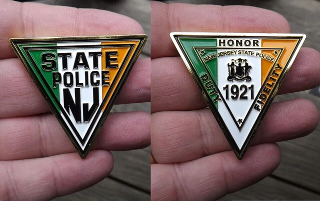 NEW JERSEY STATE Police Triangle Shaped Coin Challenge Coin $30.00 ...
