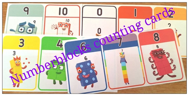 NUMBERBLOCKS NUMBER CARDS to 10 0-10 Teaching Resources counting KS1 ...