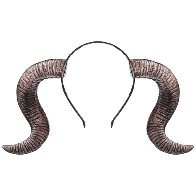 CROISSANT HEADBAND MISS Costume Horns Funny Halloween Decorations $23. ...