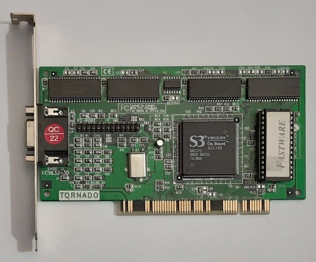 FASTWARE TORNADO VC963J-3D PCI Grafikkarte (S3 ViRGE/DX, 4MB, retro ...