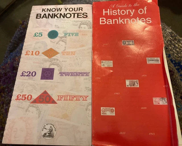 1990S BANK OF England Guides, ‘History of Banknotes’ & ‘Know Your ...