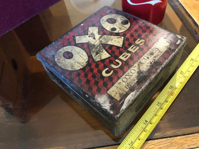 OXO CUBES TIN Vintage Metal Classic For Gravies and Stews Empty Storage ...